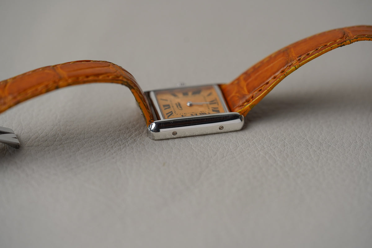 Cartier Tank Must de Cartier Small Mosiac Checkerboard Orange 2416 ...