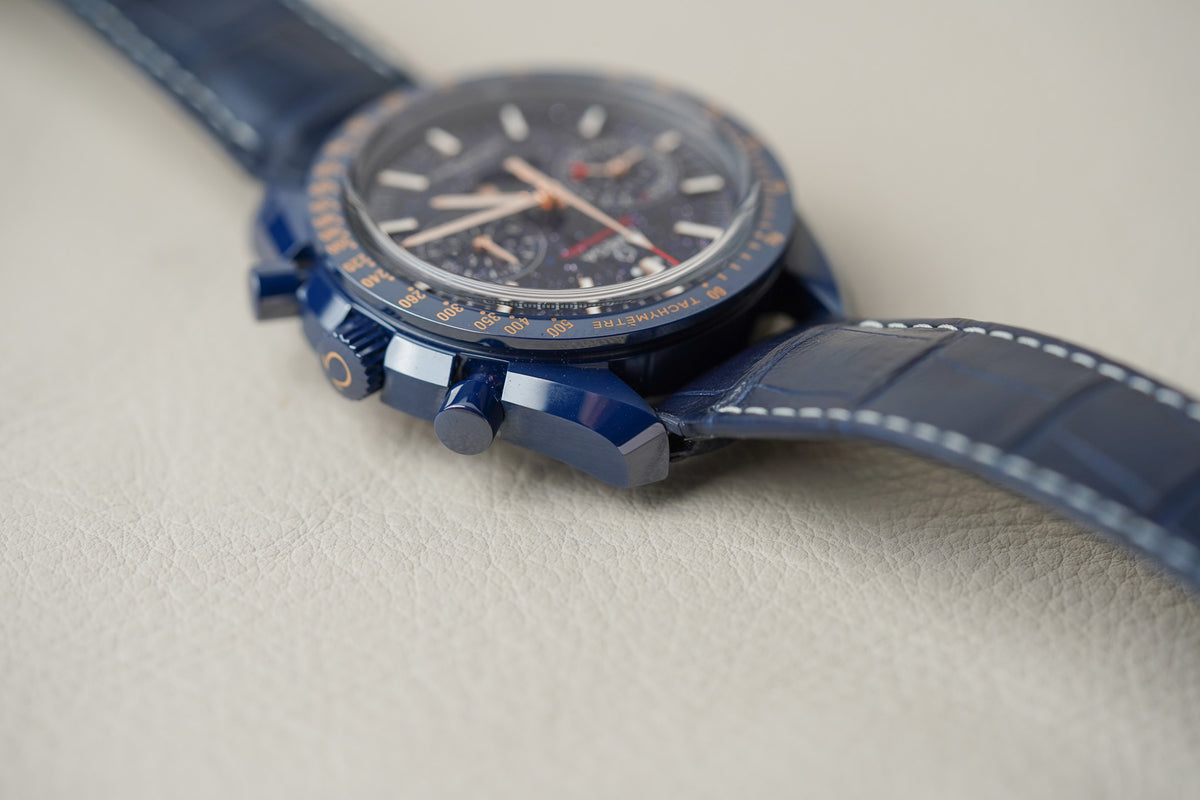 Omega Speedmaster Moonphase Blue Ceramic Aventurine 304.93.44.52.03.00 ...
