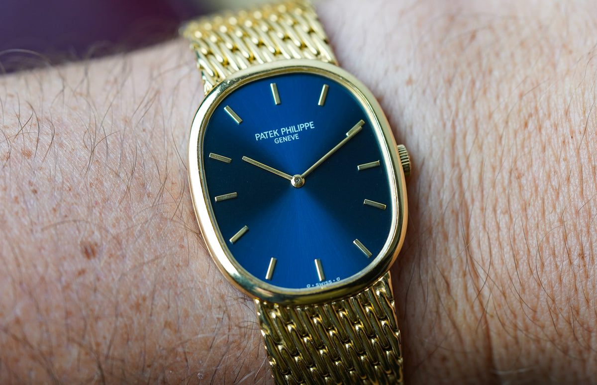 Patek Philippe Ellipse 3848/008 Yellow Gold Blue Dial – Belmont Watches