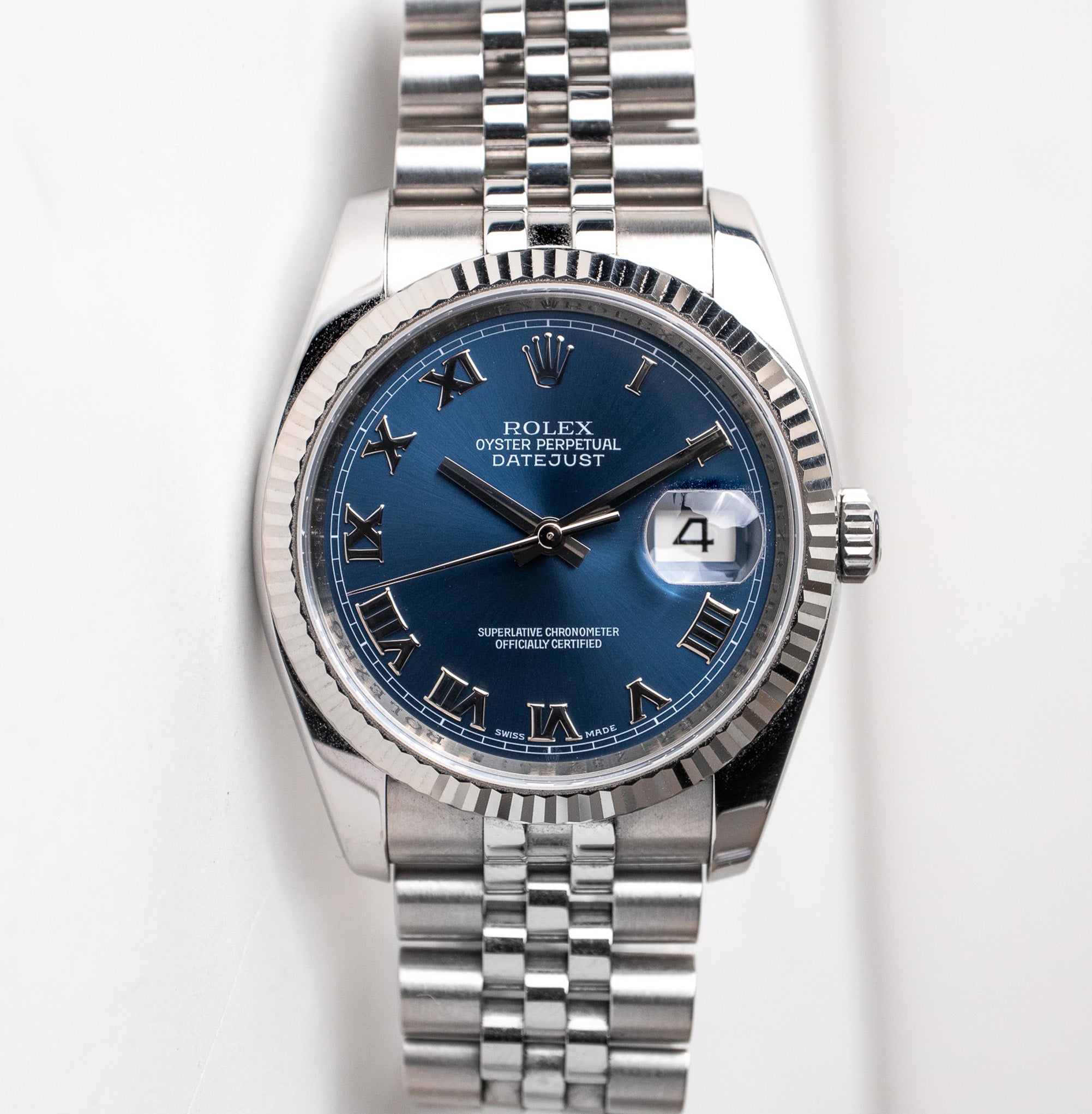 Rolex Datejust 116234 Blue Roman – Belmont Watches
