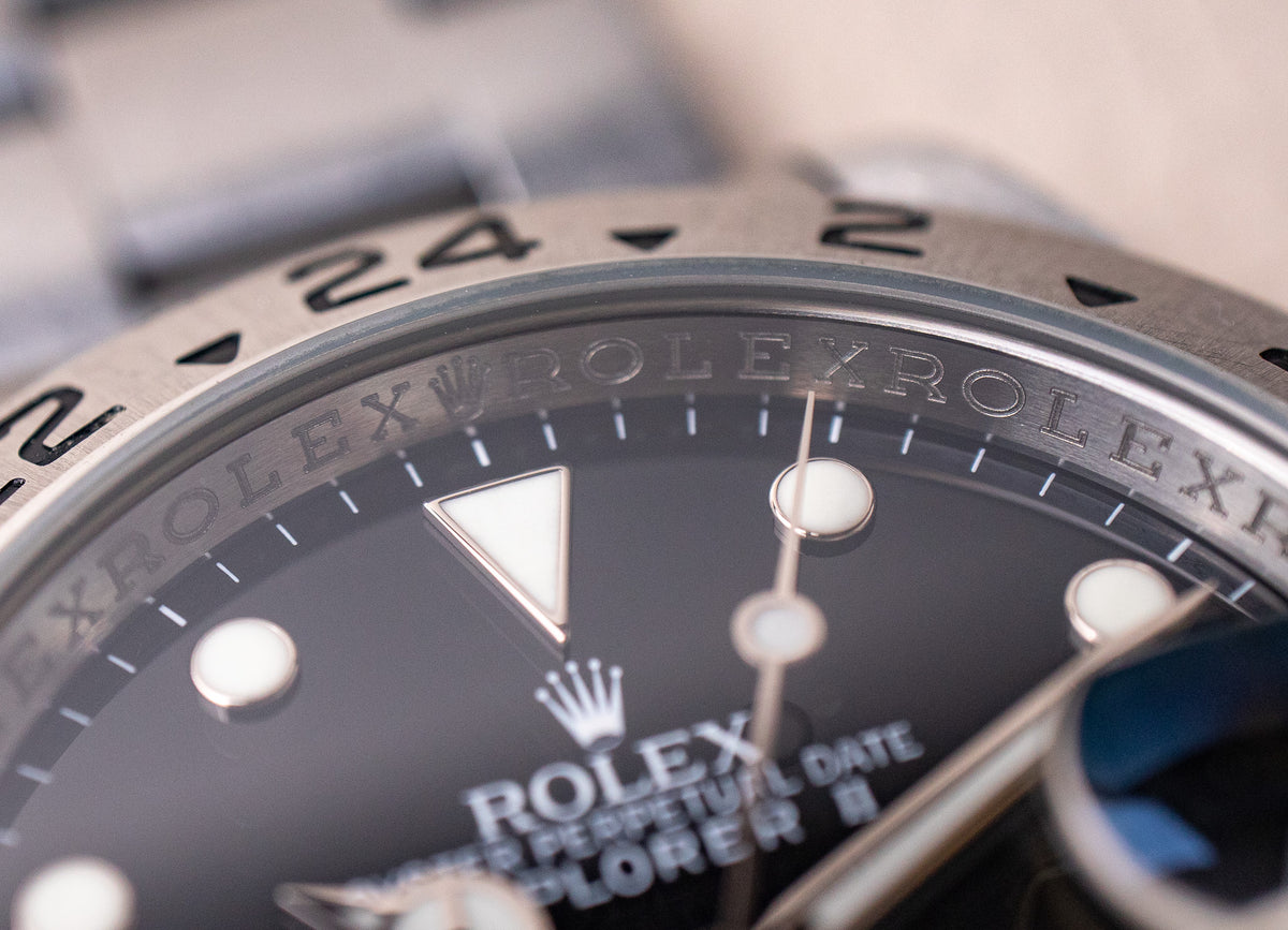 Rolex Explorer II 16570 Black 'Engraved Rehaut' – Belmont Watches